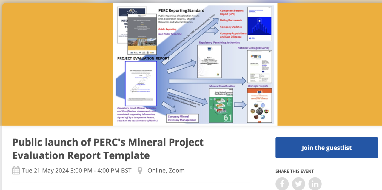 21 May: Webinar to launch PERC’s Mineral Project Evaluation Report ...